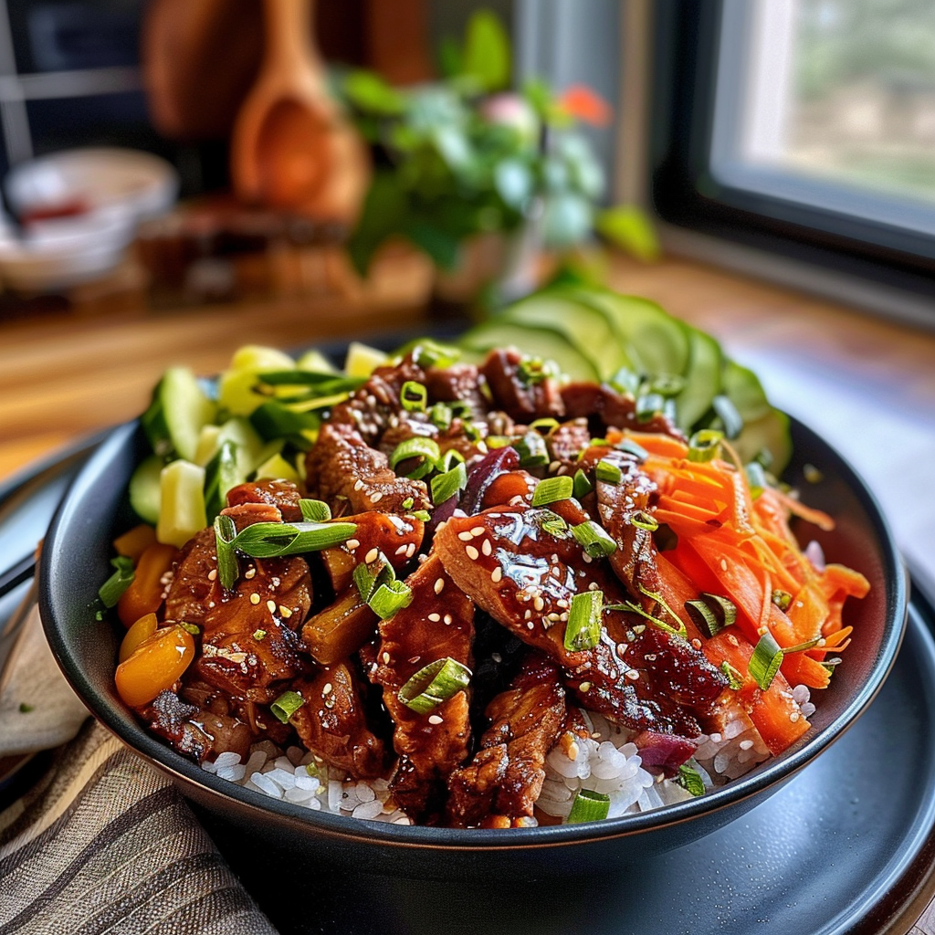 Korean BBQ Steak Rice Bowls