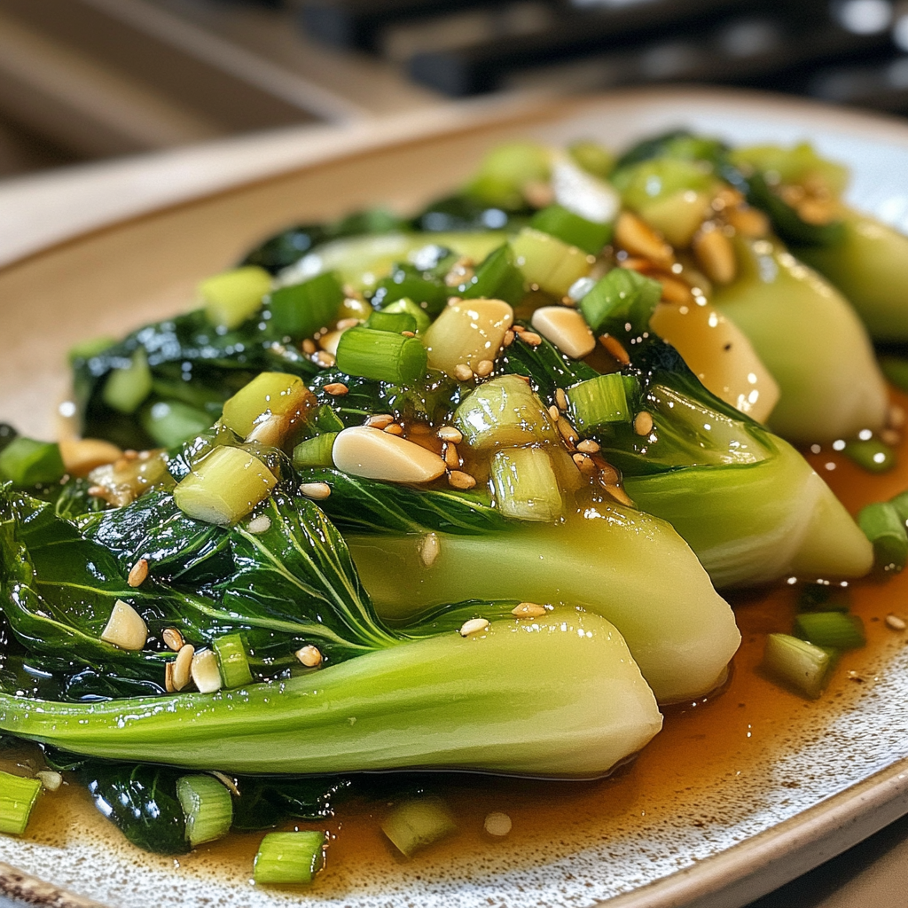 Bok Choy with Garlic and Ginger